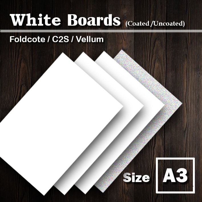 A3 Coated Board - C2S Vellum Foldcote (A3)50s | Shopee Philippines
