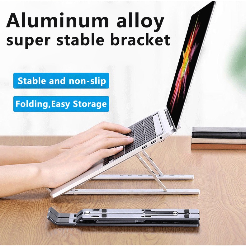 luxury aluminum alloy Laptop Super Stable foldable Desk stand metal 6 ...