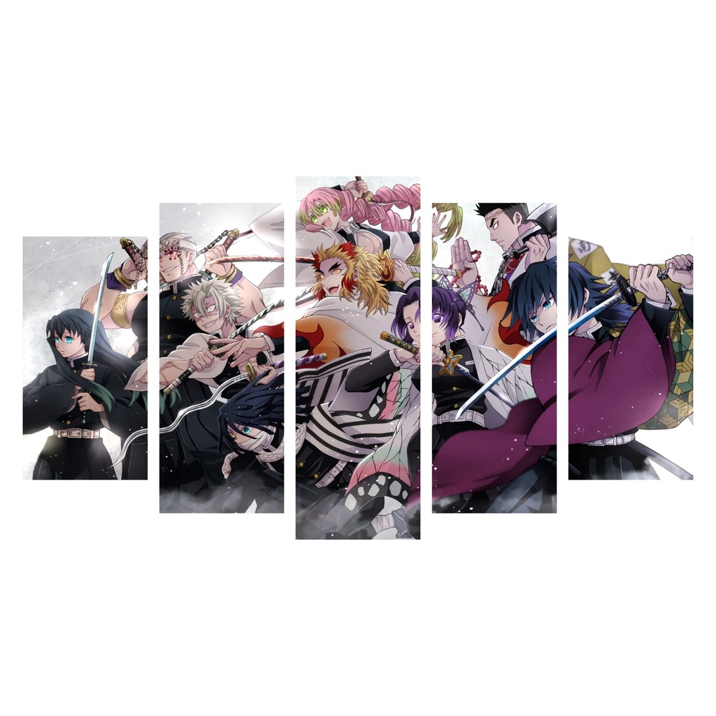 Customized Anime Wall Mural 22x37 inch 5 Tile set One Piece/ Demon ...