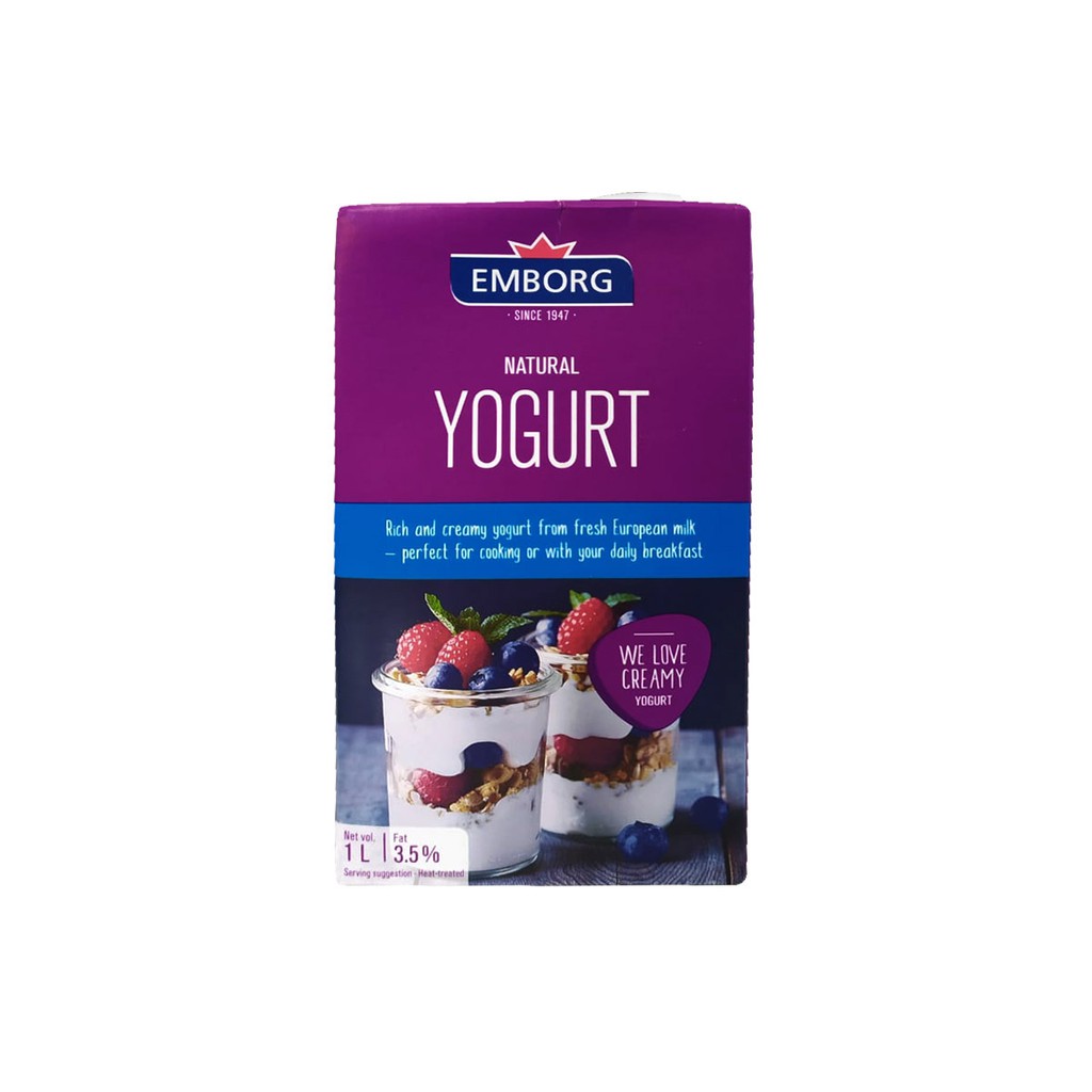 Emborg Natural Yogurt 1L | Shopee Philippines