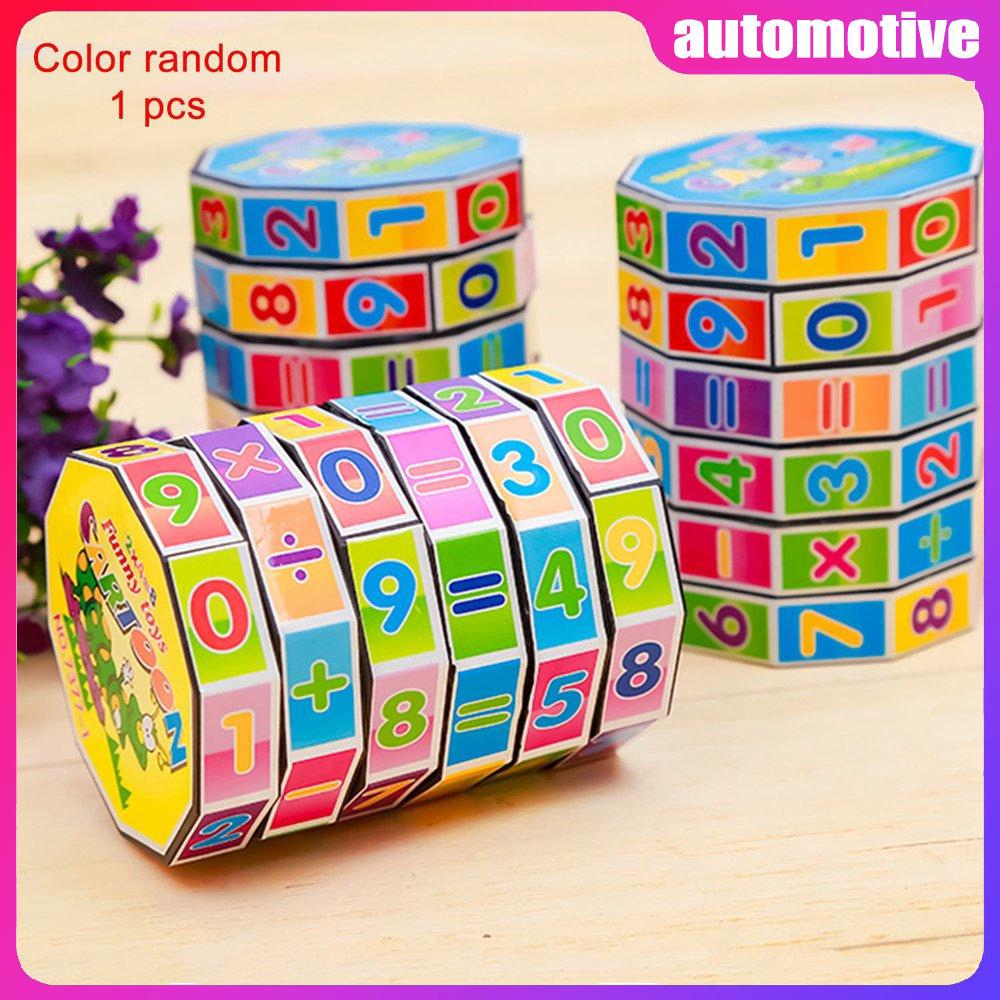 ️READY/COD Kids Magic Digital Cube Cylindrical 6-Layer Plastic Digital Magic Toy Puzzle ...