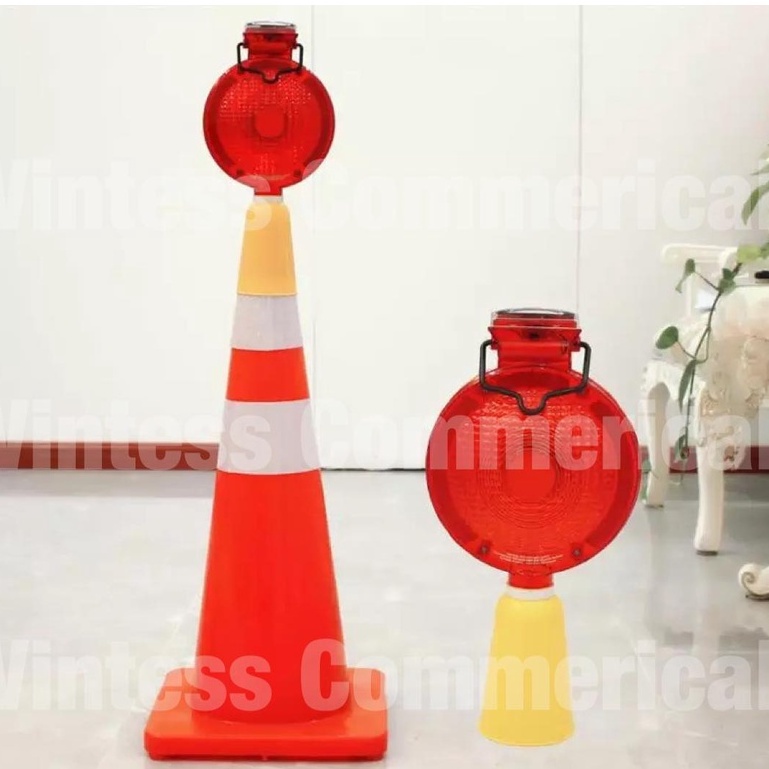 Safety Traffic Light Solar Heavt Duty Traffic Cone Light | Shopee ...