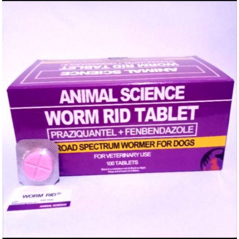 DEWORMER FOR DOG by ANIMAL SCIENCE WORM RID TABLET | Shopee Philippines