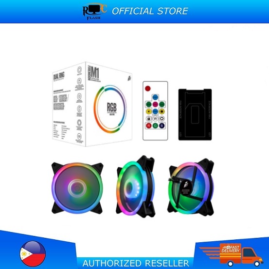 FAN / COOLERS 1STPLAYER FIREMOON M1 RGB GAMING 120MM FANS W/ HUB+REMOTE ...