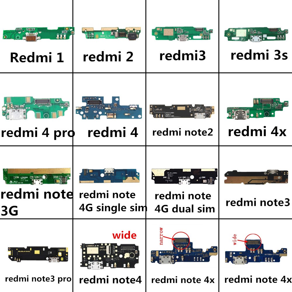 USB Charging Port Board Flex Cable Connector For Xiaomi Redmi 1 2 3 4 ...
