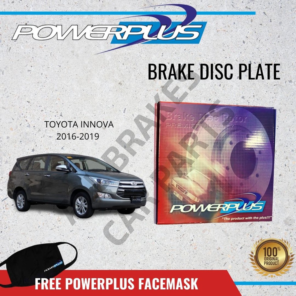 Powerplus Rotor Disc Brake Plate Front for Toyota INNOVA 2016-2022 (PRD ...