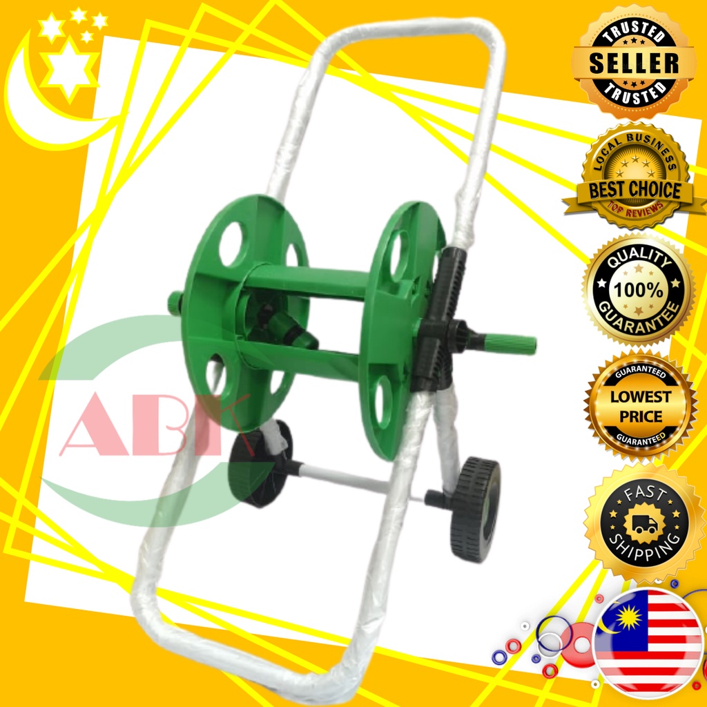 Ponny PHR-69 GARDEN HOSE REEL CART C/W ROLLER ROLLER Rubber Water Pipe ...