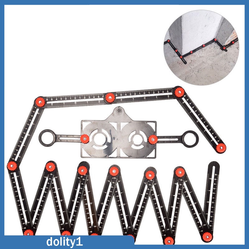 [DOLITY1] Multi Angle Ruler with Drilling Tool for Tilers Measuring ...