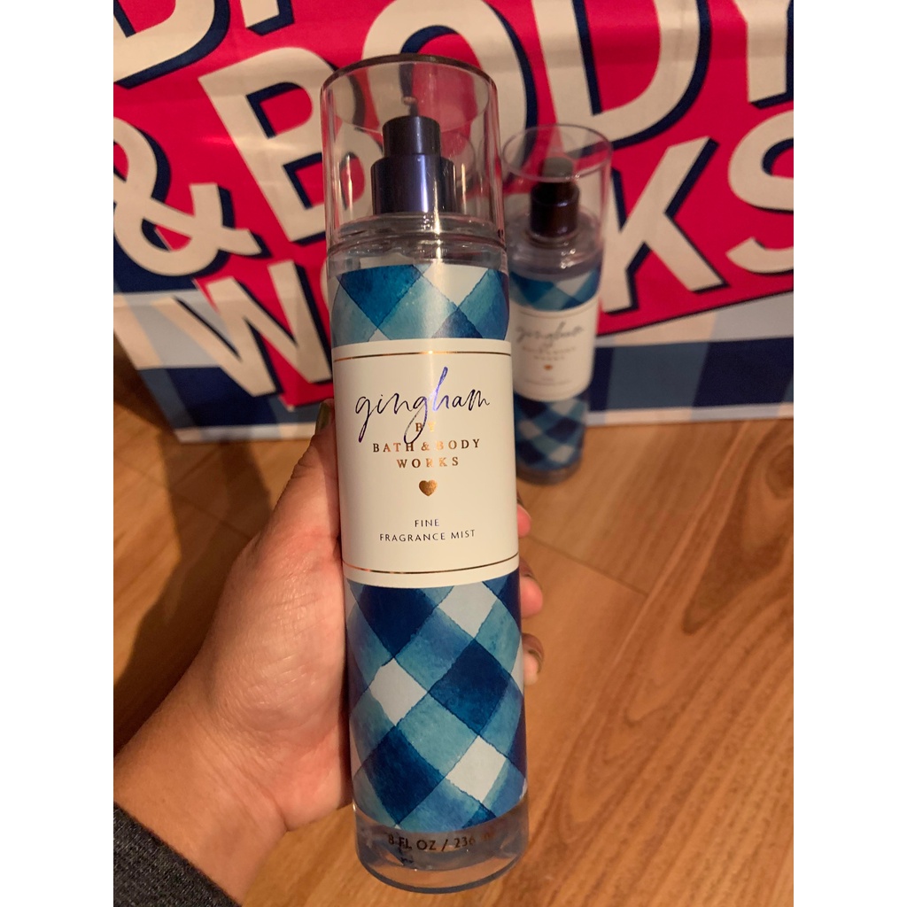Bath and Body Works Gingham Blue Body Mist 236ml | Shopee Philippines