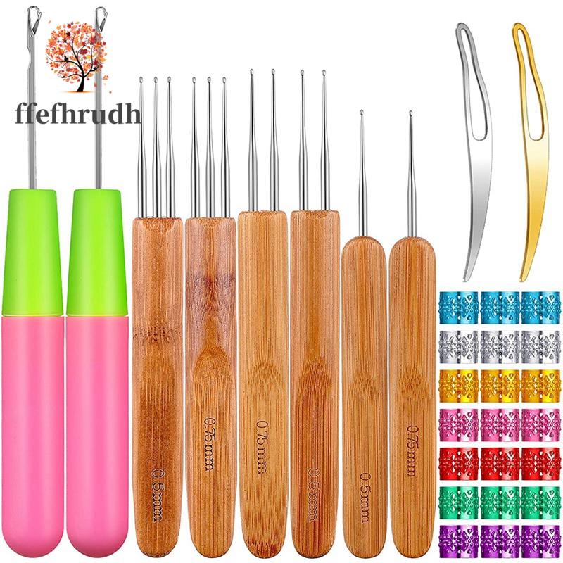 31Pc Braids Crochet Locking Tool Set, Dreadlocks Hair Bent Interlocking ...
