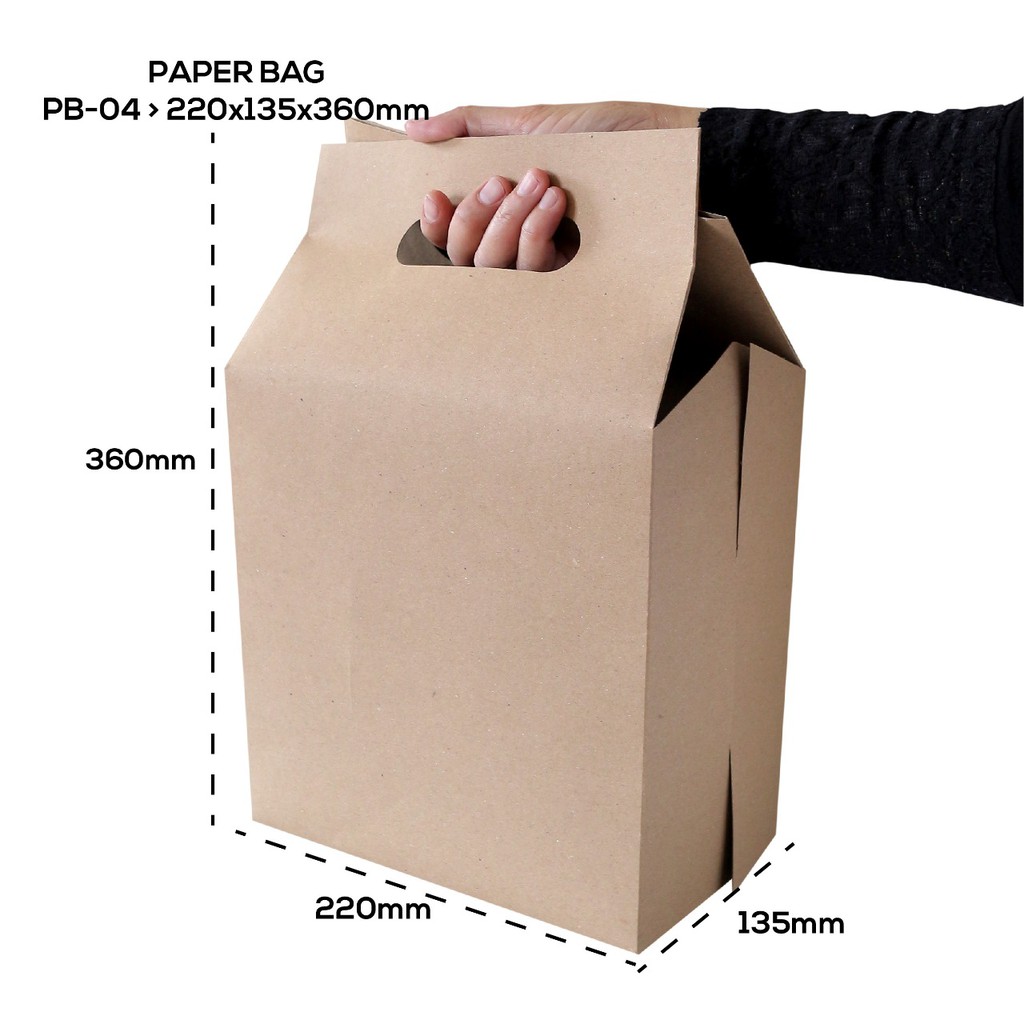 MINIMAL Paper Box Paper bag Tas Pouch Snack Box PB04K9 Laminated 22X13 ...