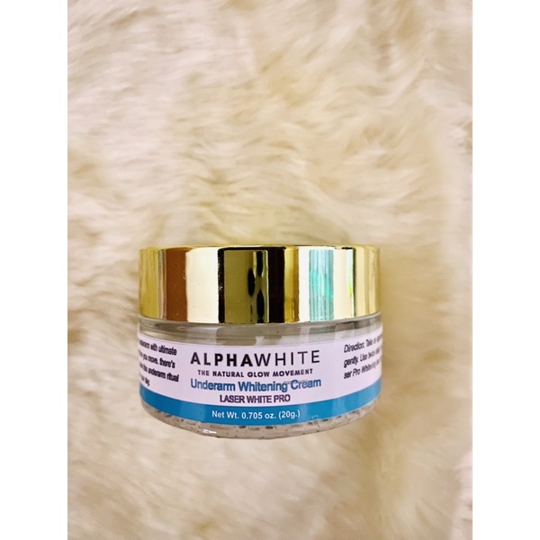 ALPHA WHITE UNDERARM LASER PRO WHITENING CREAM(NEW PACKAGING) | Shopee ...