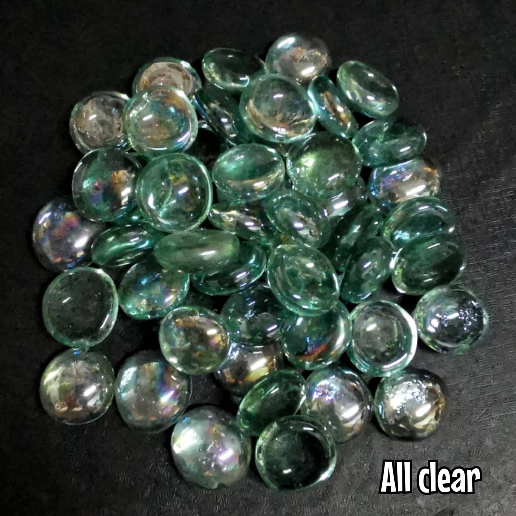 PEBBLES FLAT GLASS MARBLE 45- 50PCS per pack art and crafts | Shopee ...