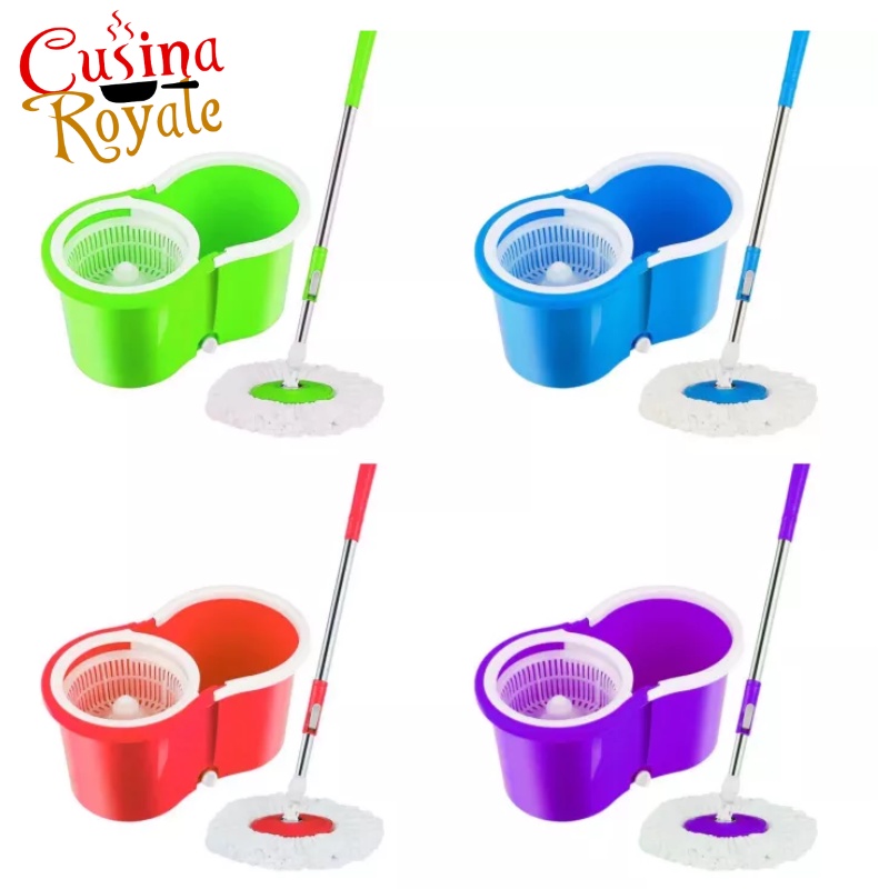 360 Easy Magic Floor Spin Mop Microfiber Rotating Head Floor Mop Spin ...