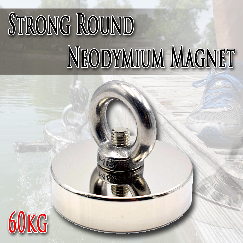 60mm/M8 Strong Powerful Round Neodymium Magnet | Shopee Philippines