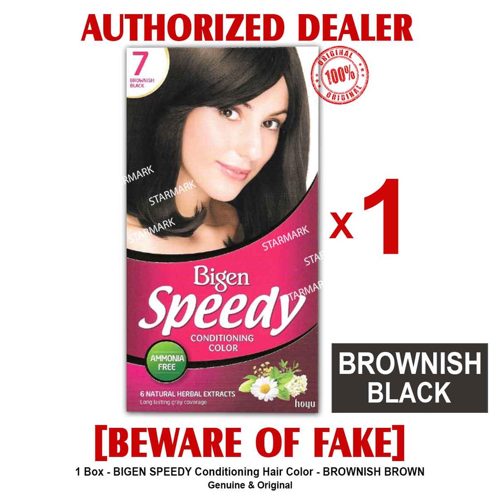 Bigen SPEEDY CONDITIONING Hair Color BROWNISH BLACK (#7) Unisex ...