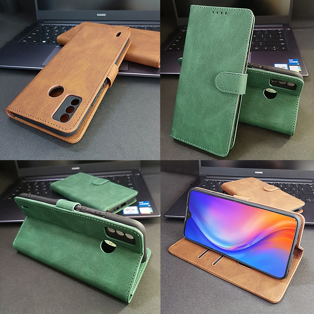 Flip Case Tecno Spark 6 Go KE5 KE5j KE5k New Wallet Pu Flip Cover ...