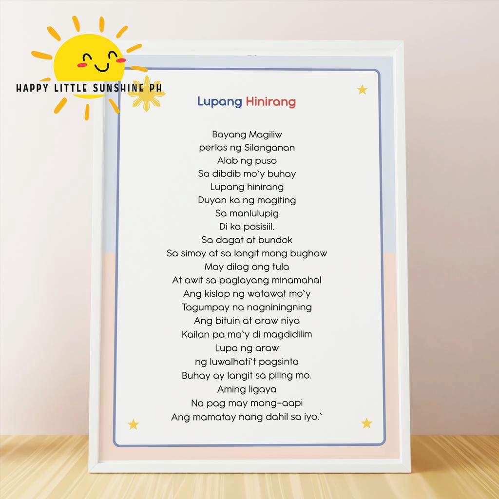 Happy Little Sunshine PH | Lupang Hinirang, Panatang Makabayan ...