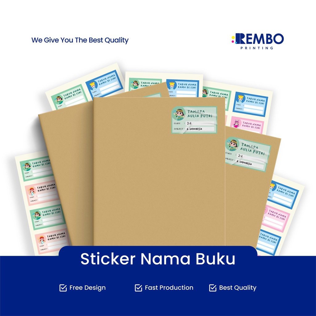 Book Name Label Stickers - Custom Book Name Label Stickers - Custom ...