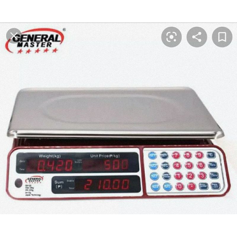 General Master Digital Weighing Scale 10 / 15 / 30 kg | Shopee Philippines