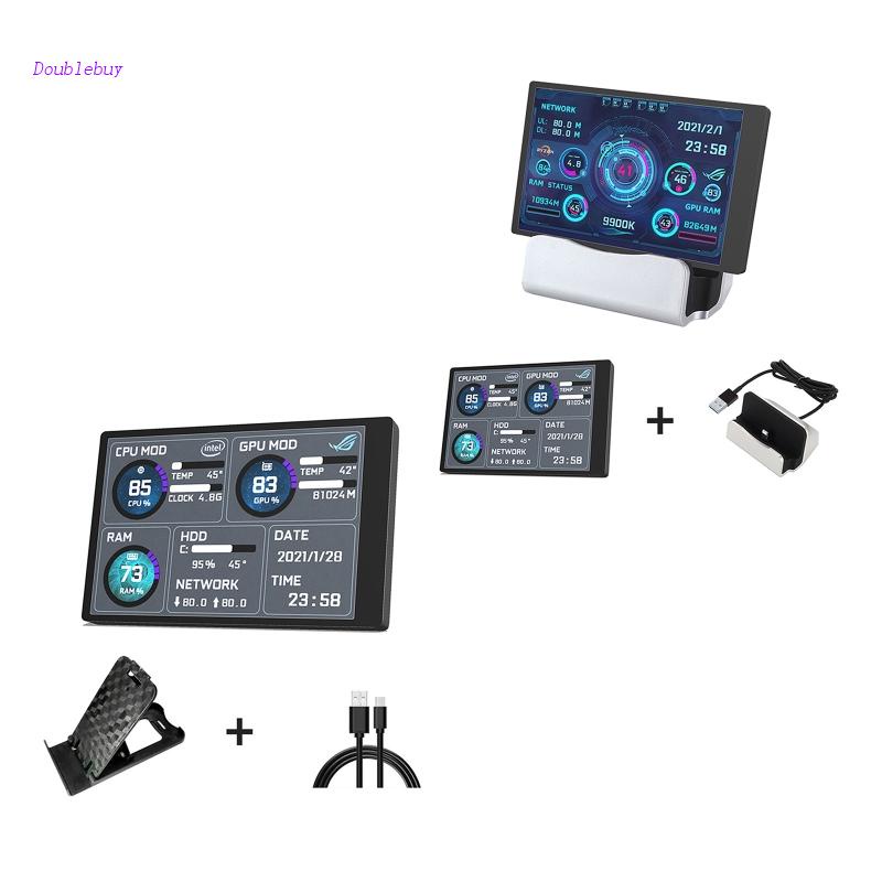 Doublebuy PC IPS TYPE-C Secondary Screen, IPS USB Mini Screen PC CPU ...