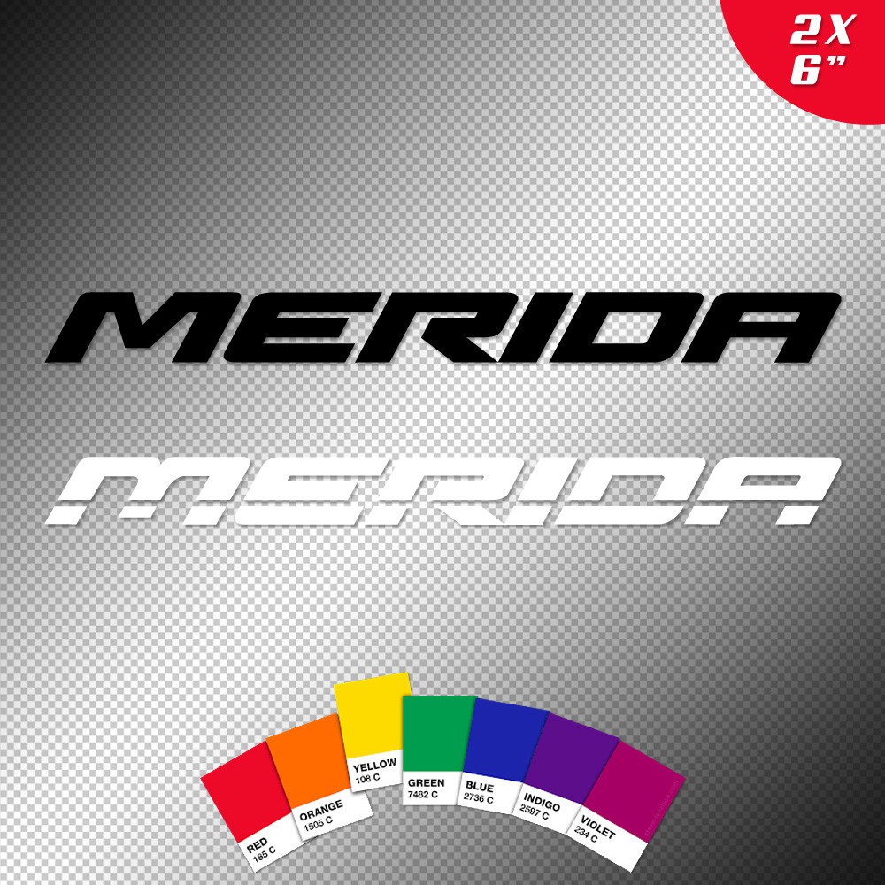 Stickers | (2) Merida Bikes | Weather Proof Die-cut Decals | 6 inches ...