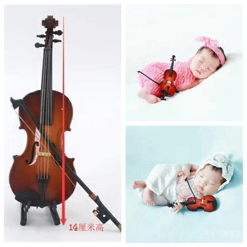 Newborn Creative Violin Props Photo Baby Hundred Days Mini Musical ...