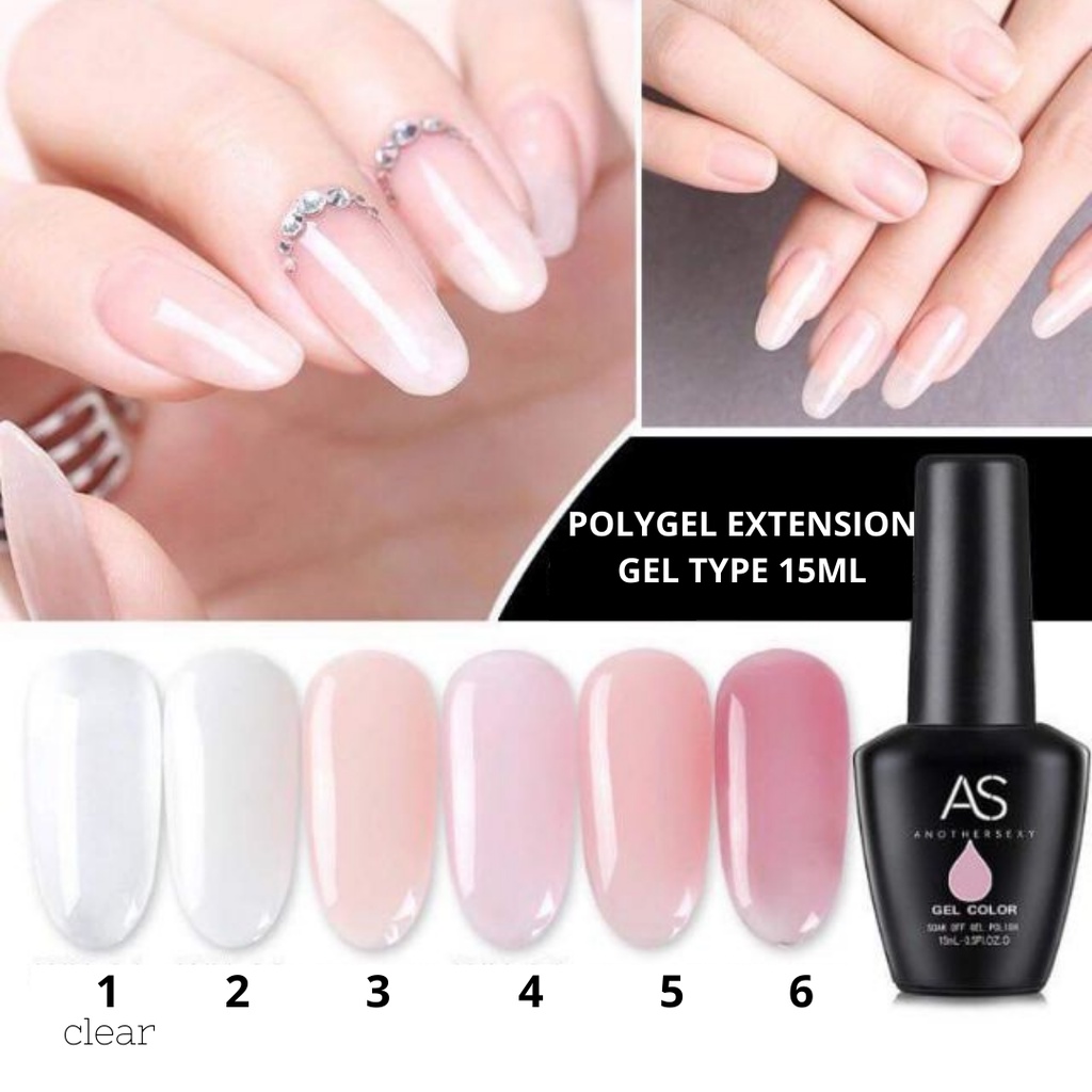 [COD] Poly Gel Polygel Black Bottle Liquid Quick Nail Extension Gel ...