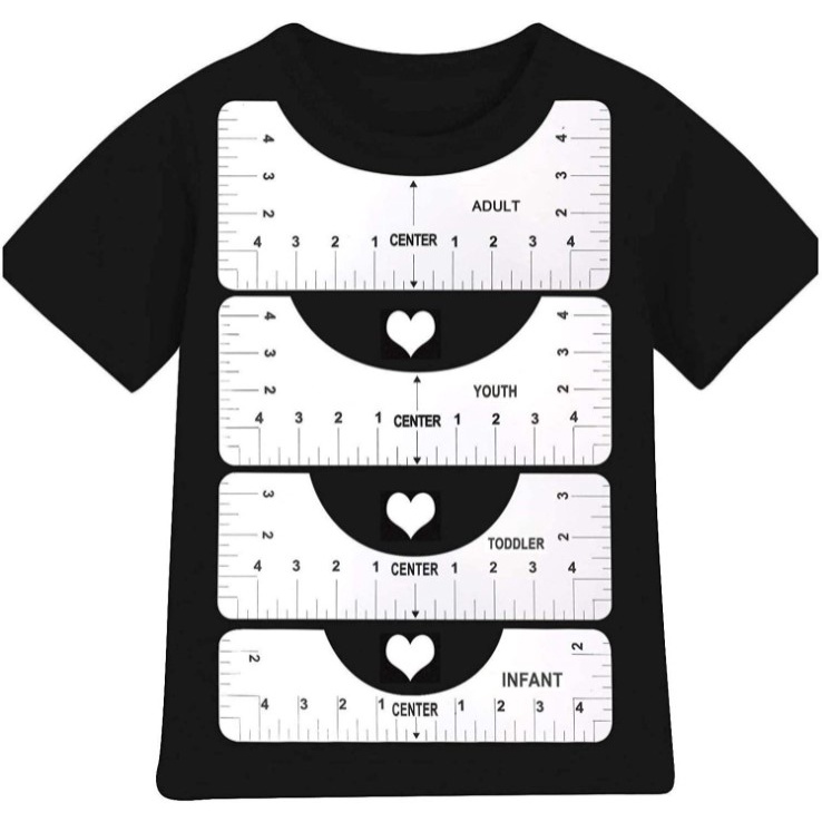4pcs Tshirt Ruler Guide for Guiding T-Shirt PVC Alignment-T-Shirt Tool ...
