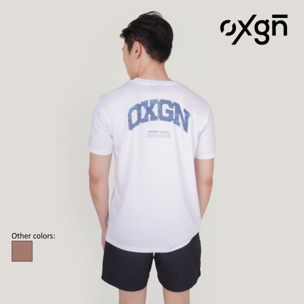 OXGN Logo Easy Fit Graphic T-Shirt With Backprint For Men (White ...