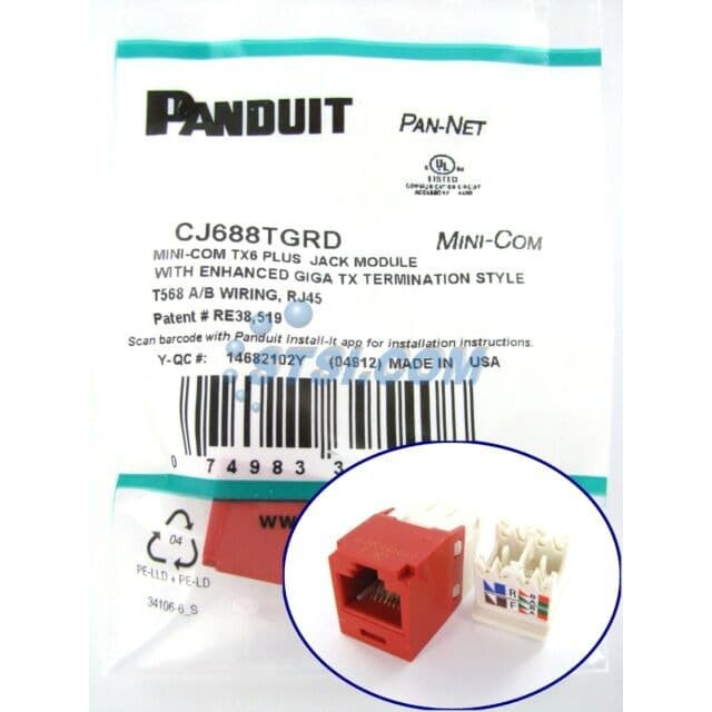 Modular panduit cat 6 CJ686TGRD/panduit/modular data | Shopee Philippines