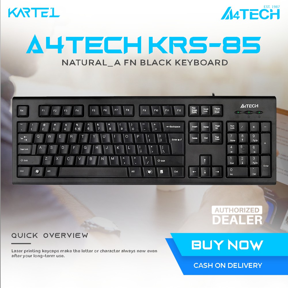 A4Tech KRS-85 USB Wired Keyboard (Black) Brandnew and Original | Shopee ...