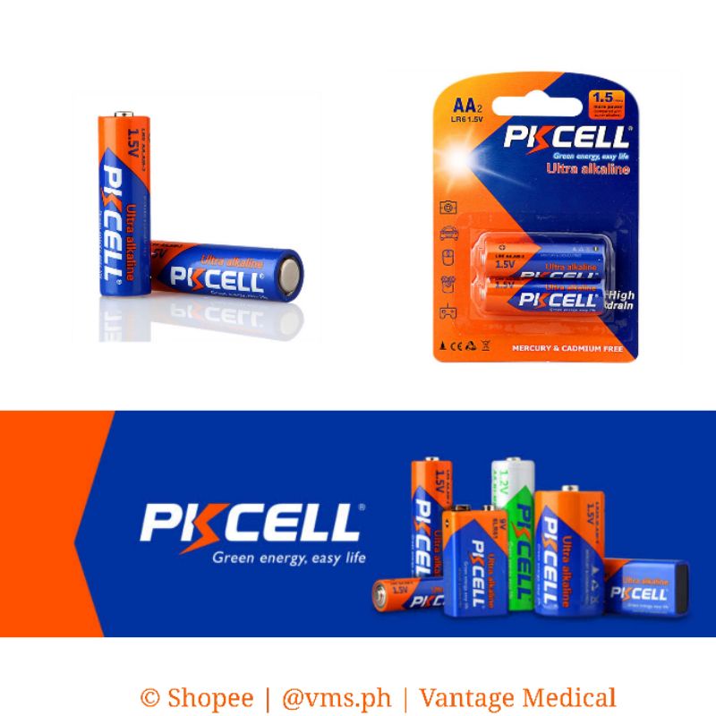 PKCELL Ultra Alkaline AAA & AA Battery Original 10 years shell life ...