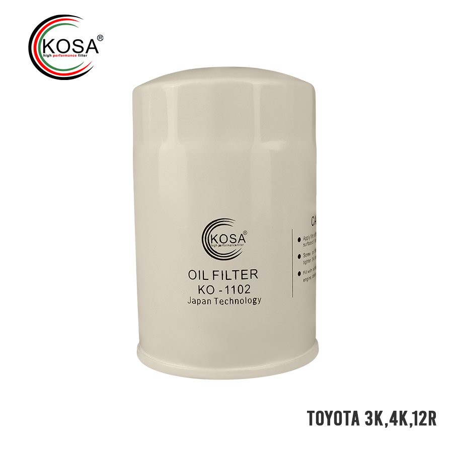 KOSA OIL FILTER TOYOTA 3K / 4K / 12R (15601-33020) KO-1102 1PC BCAS ...