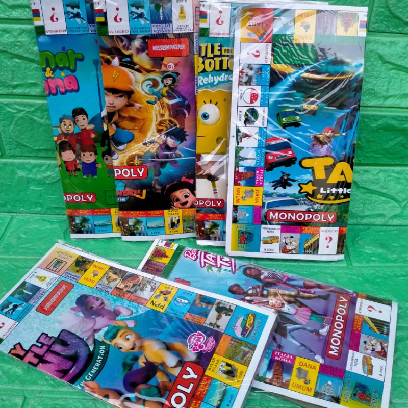 MONOPOLY TOY WITH CUTE CARTOON MOTIFS SNAKES AND LADDERS MONOPOLY ...