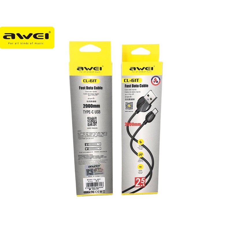 5 star E-Mall Awei CL-61T 2.5A Output CurrentType-C Fast Charger ...