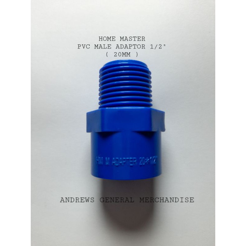 HOME MASTER PVC BLUE MALE ADAPTOR | Shopee Philippines