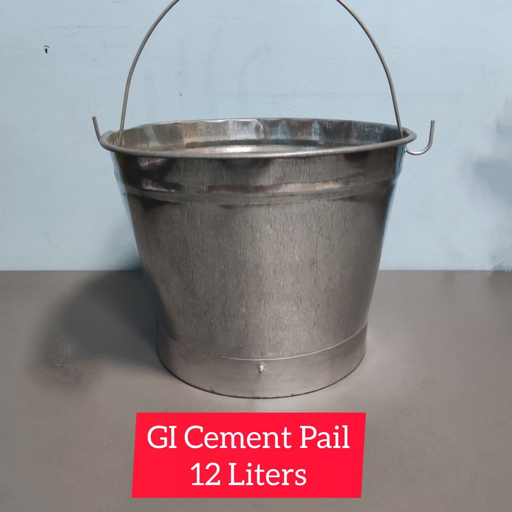 GI Cement Pail 12 Liters Heavy Duty | Shopee Philippines