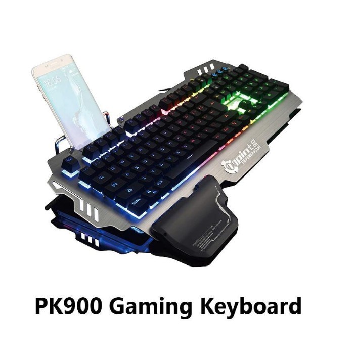 Gaming Keyboard Backlit Mechanical 87 Keys Colorful LED Keyboard ...