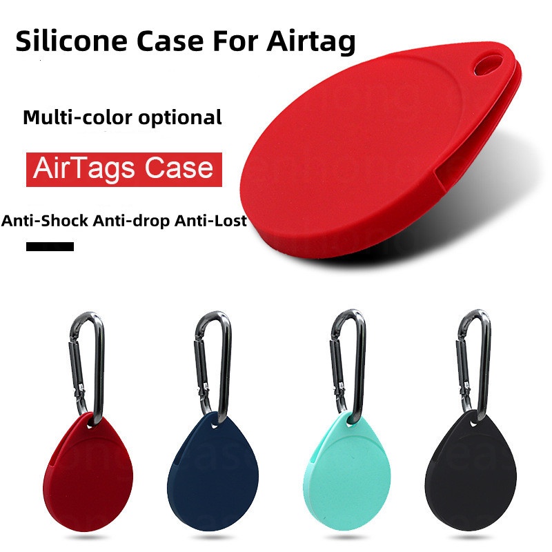 Silicone Protective Case For AirTag Case Cover With Hook Locator ...