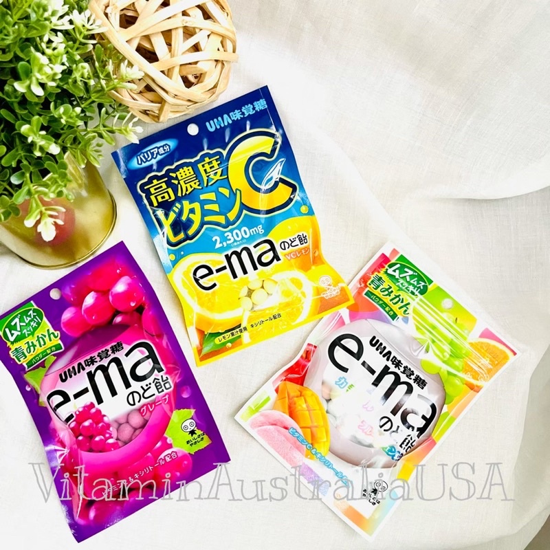 UHA e-ma Japanese Vitamin Candy Can Be Chewed. Available In 3 Flavors Sweets. | Shopee Philippines