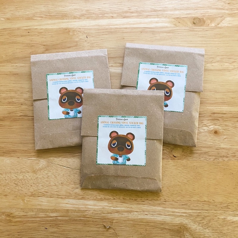 ANIMAL CROSSING VINYL STICKER BAG, Tom Nook Stickers, Marshal Stickers ...