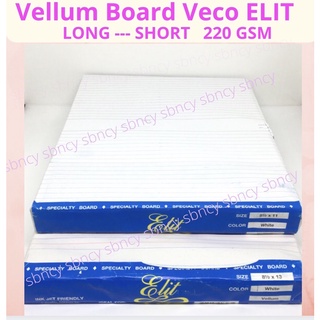 Veco Vellum Board 220 gsm White 100 pcs per ream Long and Short Elit ...