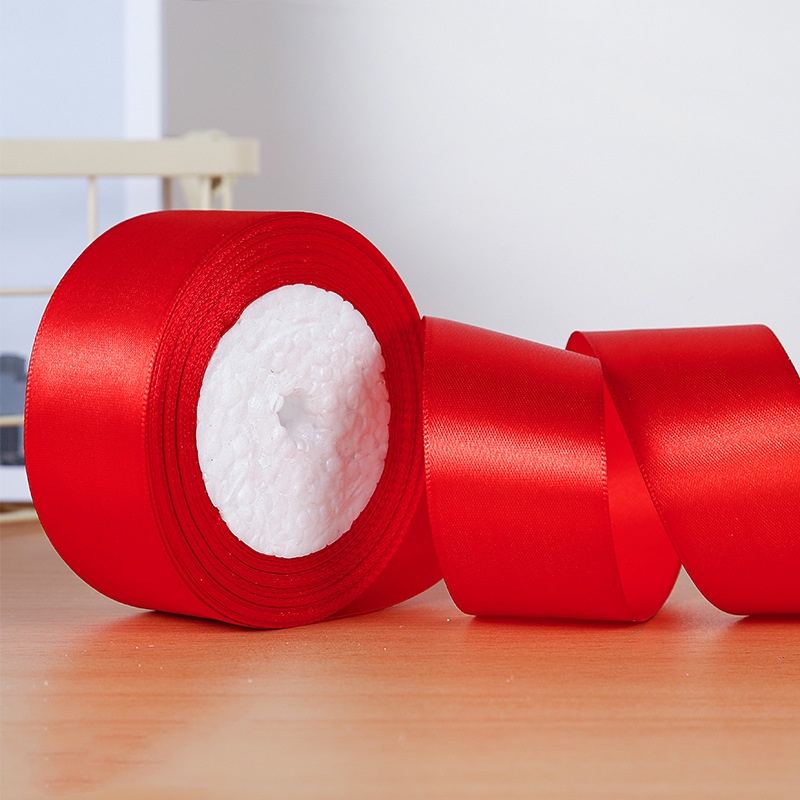 25Yards Single Color Ribbon 4cm 2cm Satin Ribbon Decorative Ribbon Gift ...