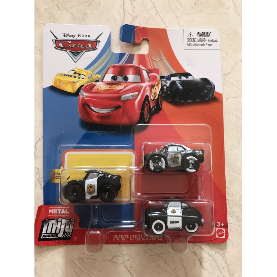 Disney Sheriff Deputies Mini Mattel Cars 3 Packs Import US | Shopee ...