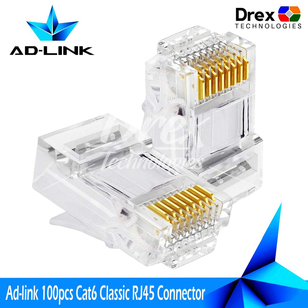 100pcs Ad-Link Rj45 Connector Cat6 High Quality | Shopee Philippines