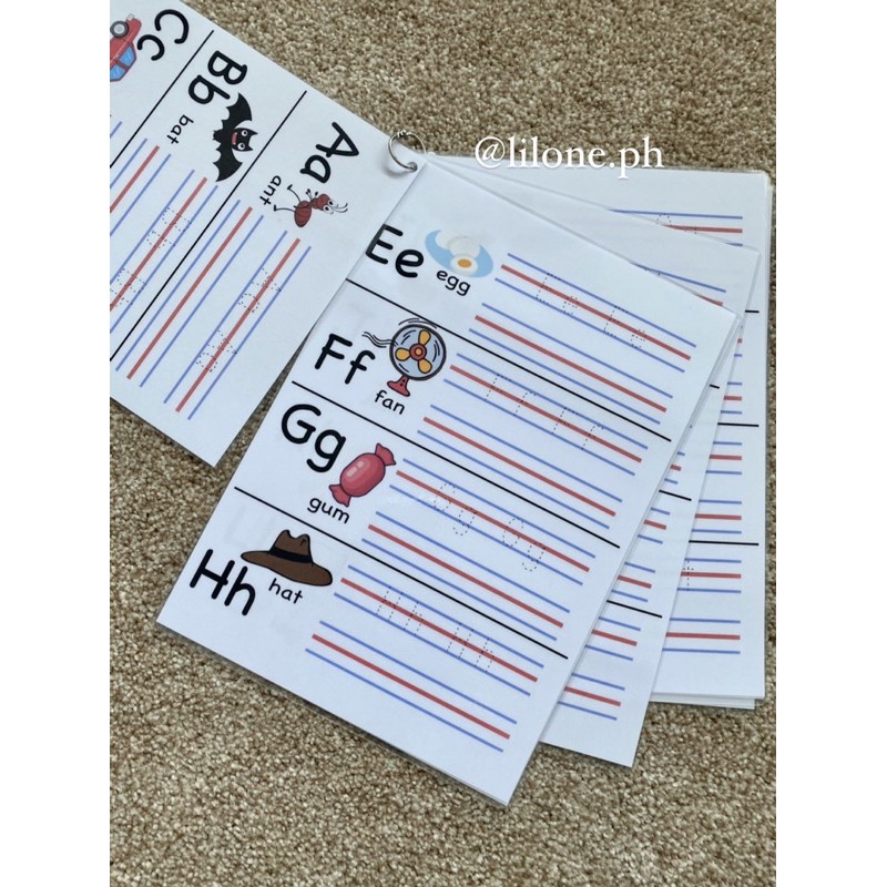 Laminated Reusable Alphabet Practice Writing Worksheets | Shopee ...