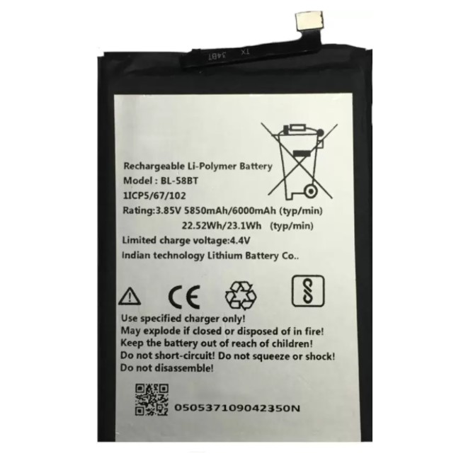 BL-58BT Pouvoir 4 LC7 BATTery Tecno BL-58BT Tecno Pouvoir 4 Pro Bl58bt ...