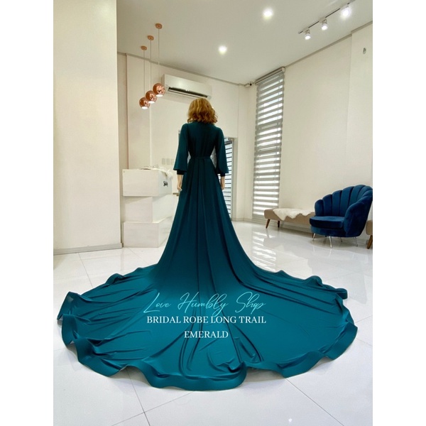 BRIDAL ROBE LONG TRAIL | Shopee Philippines