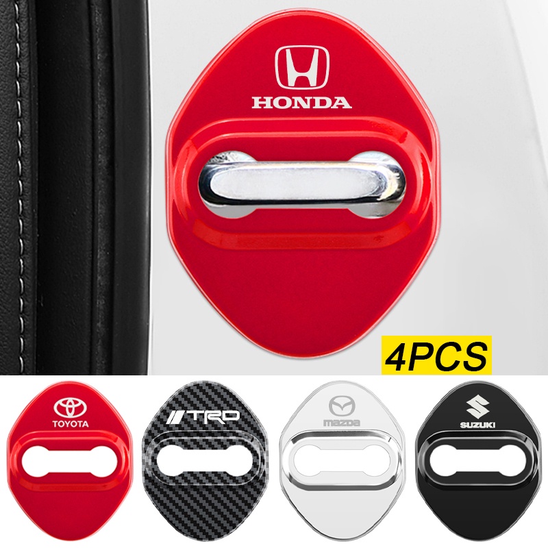 4pcs Car Door Lock Cover Stainless Steel Car-Styling For HONDA | Shopee ...